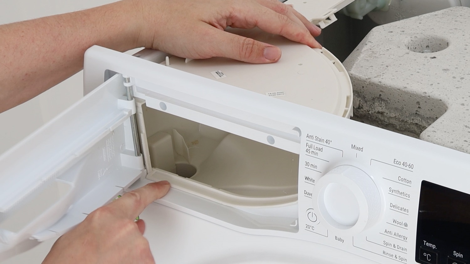How to Replace a Washing Machine Dispenser Drawer Hopper - Hotpoint